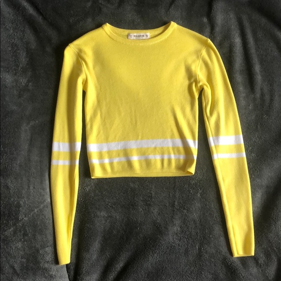 Pull&Bear | Tops | Yellow Pull And Bear Crop Top | Poshmark